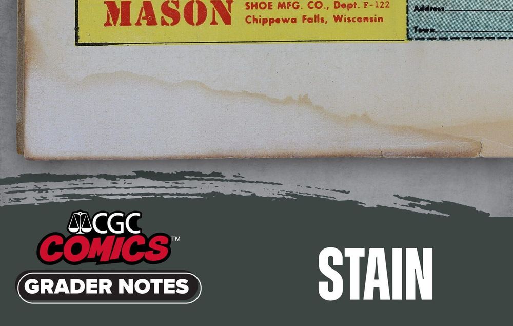 Comic Grader Notes Guide: Stain | CGC