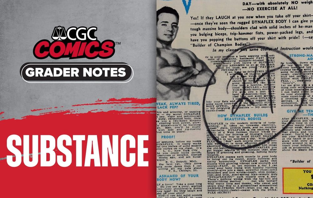 Comic Grader Notes Guide: Substance | CGC